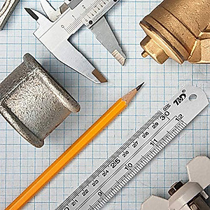 Ruler Metal Straight Edge Ruler Stainless Steel Ruler 6 Inch Ruler Set Rulers Bulk 12 Pack