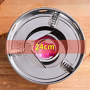 KELUNIS Chafing Dish Buffet Set, Stainless Steel Round Food Warming Tray with Fuel Holder for Parties, Dinners and Catering