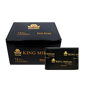 King Midas EmpireNeck Professional Stretch Paper Bands - 12 Pack Disposable Hair Cutting and Styling Accessories for Salons and Barbers