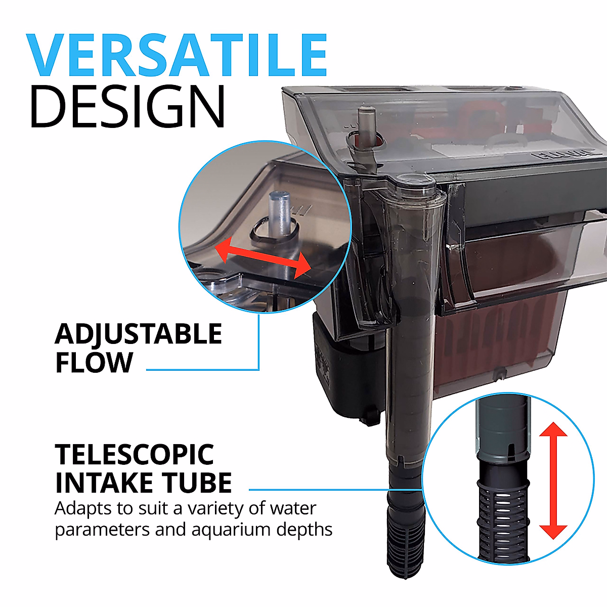 Fluval C3 Power Filter, Fish Tank Filter for Aquariums up to 50 Gal.