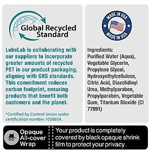 Water-Based Thick Creamy White Lube, Unscented 8.3 Fl. Oz Hypoallergenic Smooth Slippery Lubricant for Couples, Made in USA, Package May Vary