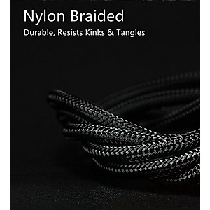 COSOOS Short iPhone Lightning Cable (14in/35cm) Nylon Braided Fast Charging Syncing Cable, MFi Certified for Apple iPhone 13,12,11,XS,XR,X,8,7,6,5S, Airpods 3/Pro/2/1, USB Charging Station