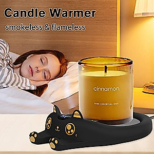 PUSEE Mug Warmer,Coffee Warmer for Desk Coffee Cup Warmer Auto Shut Off,Smart Candle Warmer with 3 Temp Settings,Electric Beverage Warmer Plate for Coffee,Cocoa,Tea,Water and Milk (Not Include Cup)