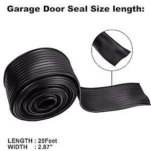 Garage Door Seal Bottom Rubber Replacement for Wayne Dalton Garage Door Bottom Seal Part Number 154448 for Garage Weather Stripping (20 Feet)
