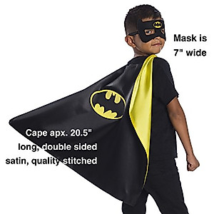 Rubies Super Hero Cape Set AMAZON EXCLUSIVE Officially licensed DC Comics Assortment 4 Capes, 3 Masks, and 1 Chest Piece, One Size
