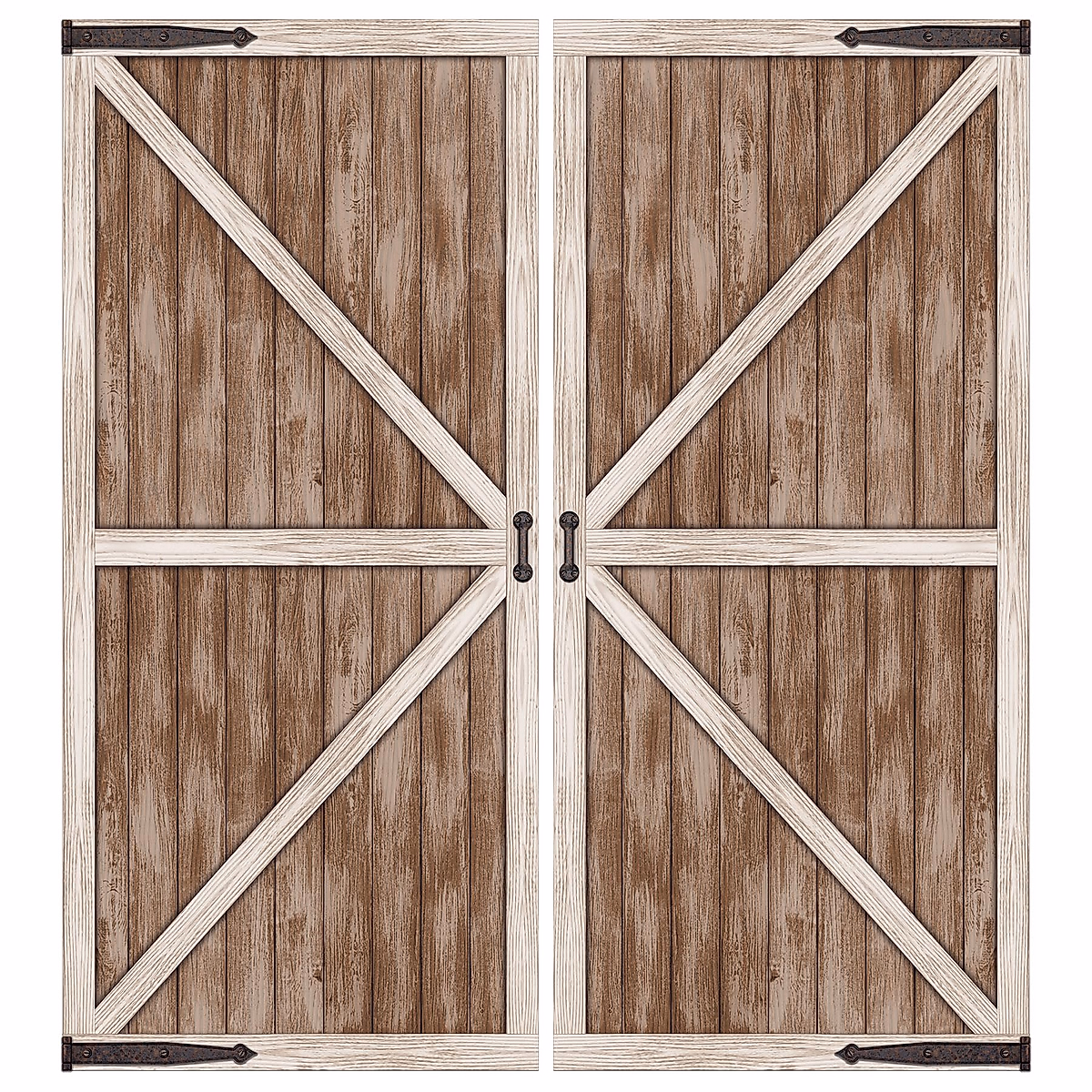 Beistle 7' x 6' Cardboard Rustic Barn Door Photo Prop, Western Prom Decorations, Wild West Themed Party Décor
