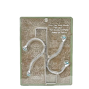 Elegant Home Fashions Single Hook Over The Door Hanger with Blue Acrylic Jewel Finish