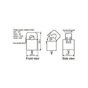 YHDC Hall Split core Current Sensor HSTS016L 20A/2.5±0.625V 1%
