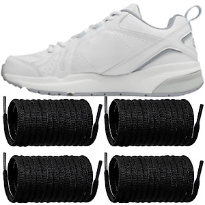 Endoto 2 Pairs Shoelaces Replacement Oval Laces for New Balance 608v5, 530, 806, 1006, 1540v3, 808, 1010 Running Shoes(Color:Black,Size:60Inch)
