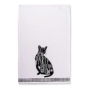 DII Everyday Pets Kitchen Collection Absorbent Dishtowel Set, 18x28, Cat Print, 3 Count