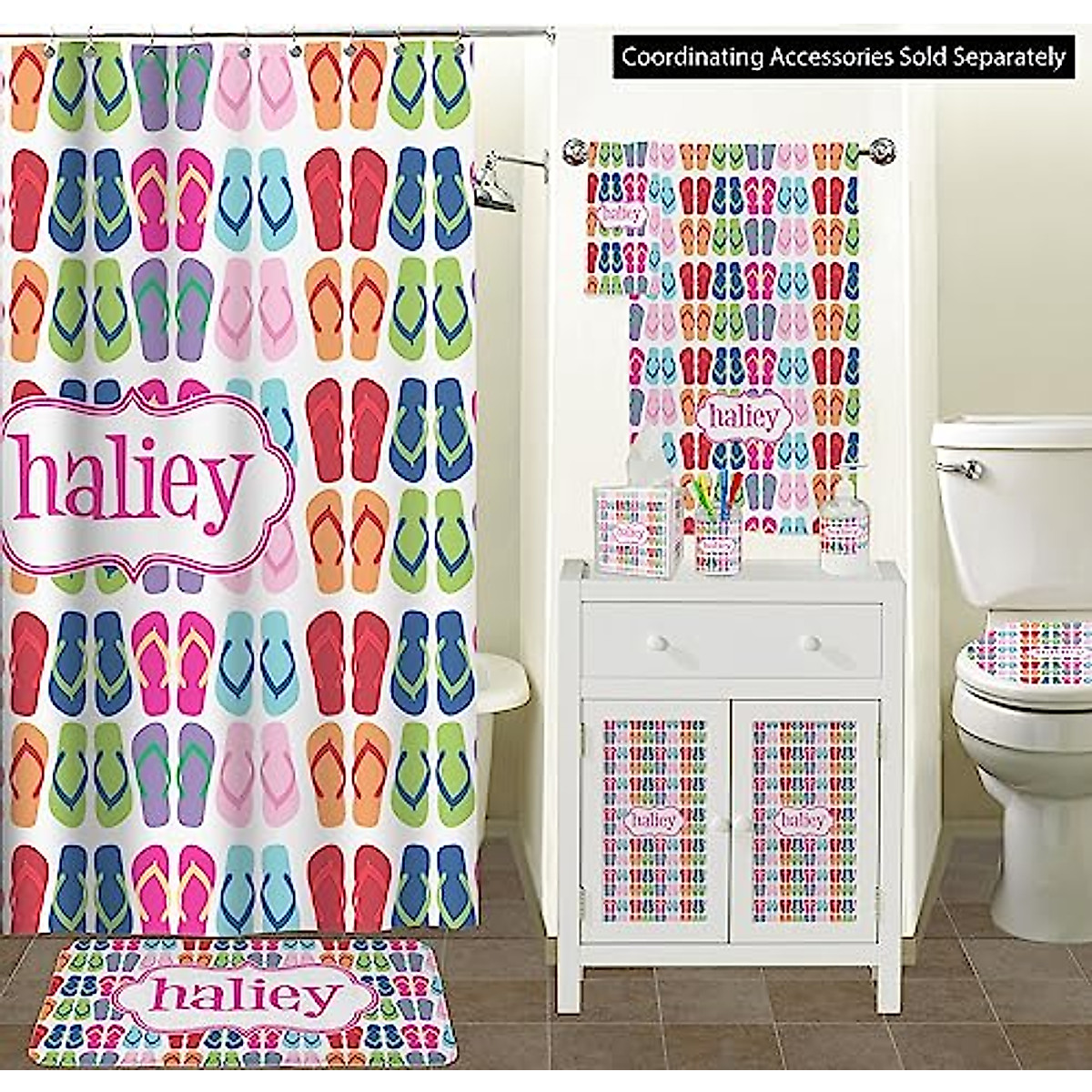 RNK Shops Flipflop Waste Basket - Single Sided (White) (Personalized)