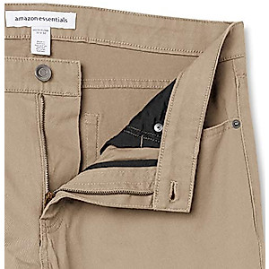 Amazon Essentials Men's Pants, Relaxed-Fit, 5-Pockets, Stretch Twill, Khaki Brown, 36W x 32L