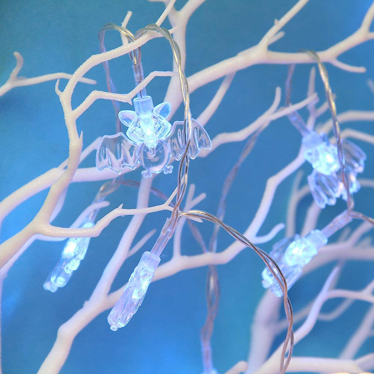 CCOOfhhc Halloween LED String Lights, Pumpkin Bat Ghost Decoration Lights with LED Lights for Indoor/Outdoor Christmas, Party Décor