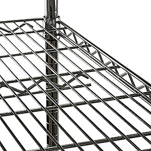 Shelving Inc. 8" d x 36" w x 72" h Chrome Wire Shelving with 5 Tier Shelves, Weight Capacity 800lbs Per Shelf