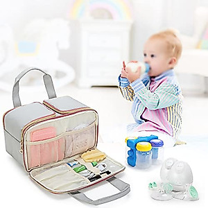 Damero Wearable Breast Pump Bag with Ice Pack and Cooler Compartment Compatible with Willow and Elvie Breast Pump, Tote Bag for Wearable Breast Pump, Pump Parts and Ice Pack, Patent Design