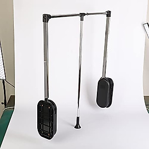 usego Pull Down Closet Rod Chrome Heavy Duty Adjustable 35-46.7 Closet Pull Down Rods Hanger for Hanging Clothes Wardrobe Lift Rail Organizer Storage System Side Mounted Expanding Tubing