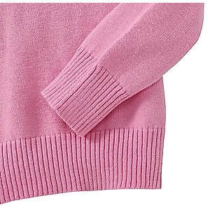 Toddler Baby Boys Knit Sweater Girls Pullover Sweatshirt Little Kids Long Sleeve Crew Neck Solid Casual Tops Winter Clothes Pink