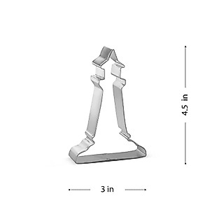 Foose Lighthouse Cookie Cutter 4.5 Inch –Tin Plated Steel Cookie Cutters – Lighthouse Cookie Mold