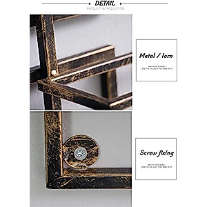 Stylish Simplicity 108Cm Wall Mounted Wine Bottles Holder,Metal Iron Wall Wine Bottle Rack Organizer,Holder 10 Bottles, PIBM, Bronzy