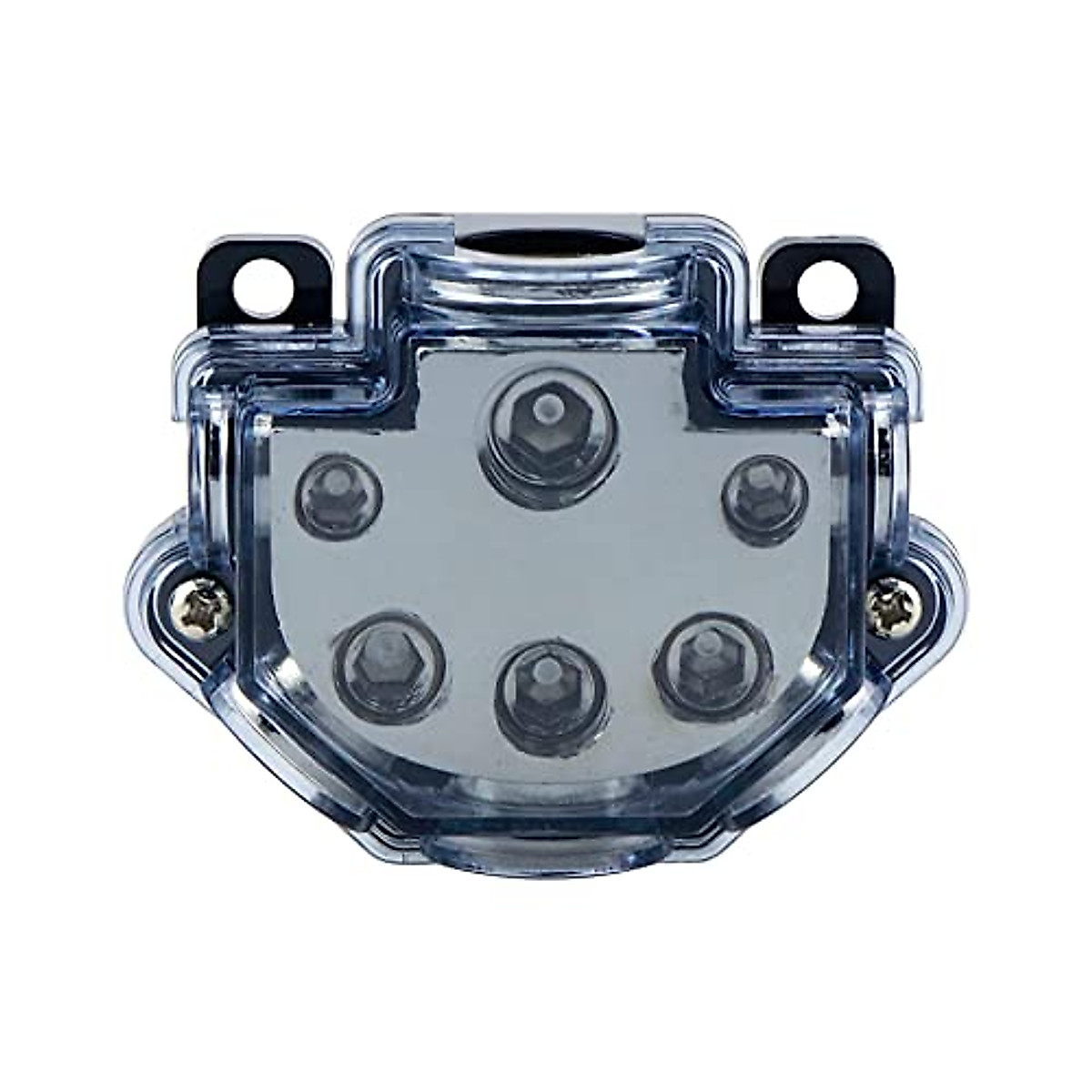 S SYDIEN 1Pc 1 in 5 Ways Out Way Power Distribution Block 0/2/4 Gauge in 2/4/8 Gauge Out Car Audio Splitter Power Ground Distributor Blocks