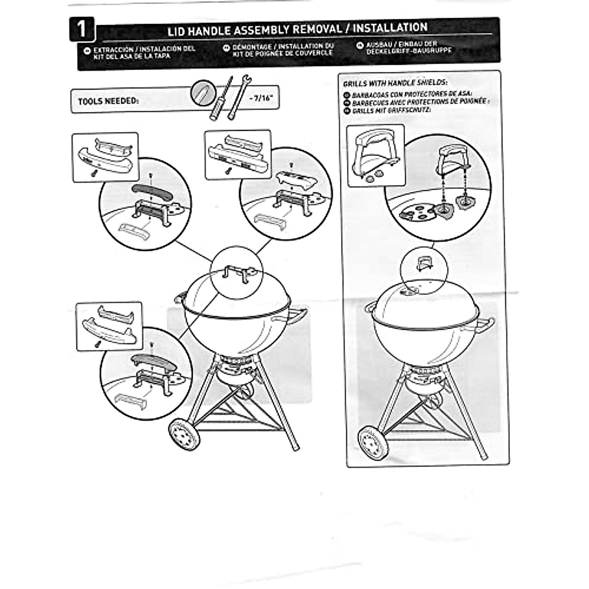 Weber #80671 Charcoal Grill Lid Handle