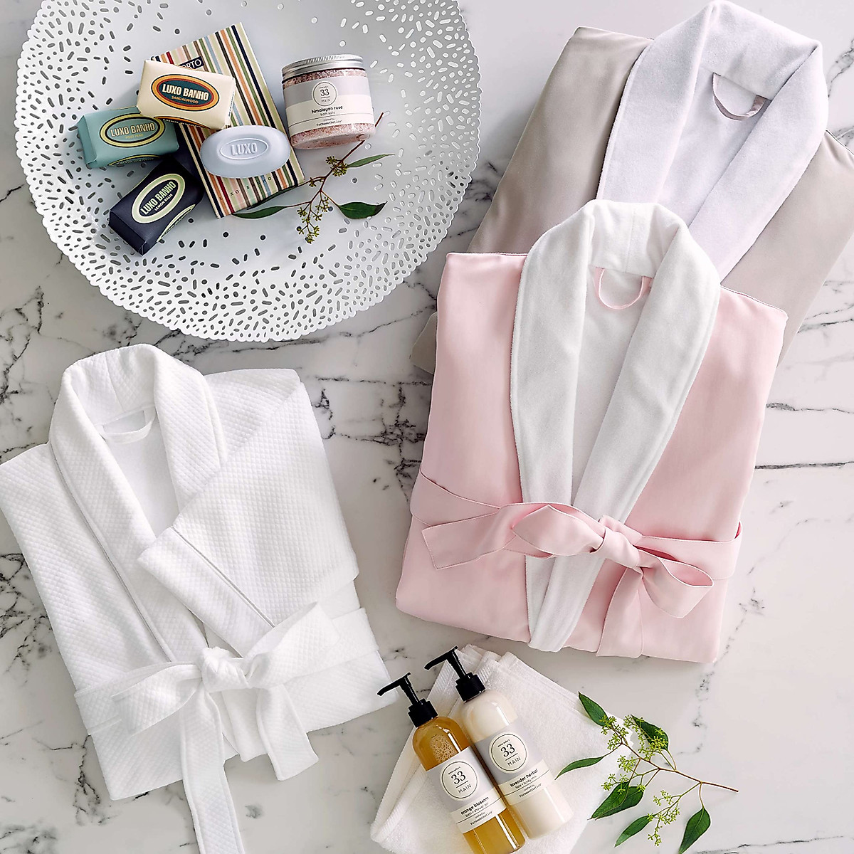 Pine Cone Hill Bennett White Robe, Petite, White Solid Pattern