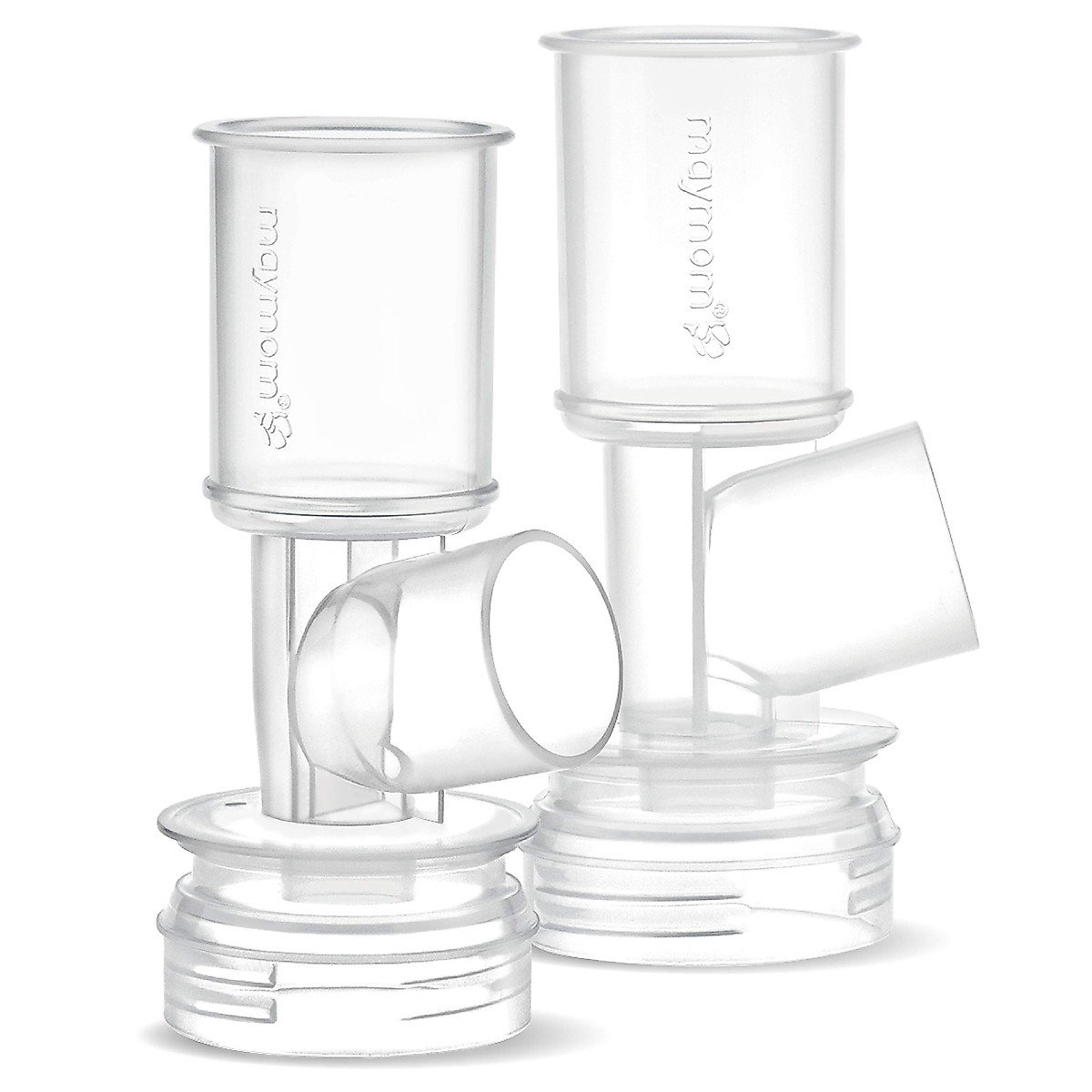 Maymom MyFit Connector Set, Two-Piece Breast Shield Base Connectors Compatible with Selected Ameda Breast Pumps (Connector)