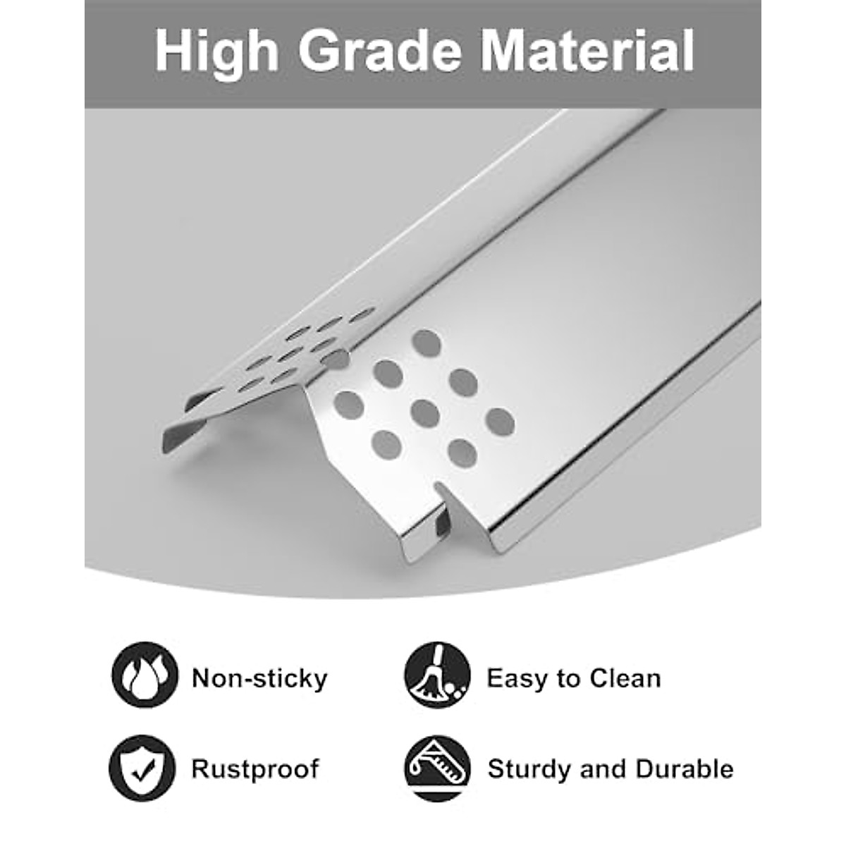 UikJOY Grill Replacement Parts for Charbroil Performance 5 Burner Grill 463347519, 463347518, 463347017, 463673017, 463376018P2, 17.75" Burner, Stainless Steel Heat Shield for Char Broil Parts