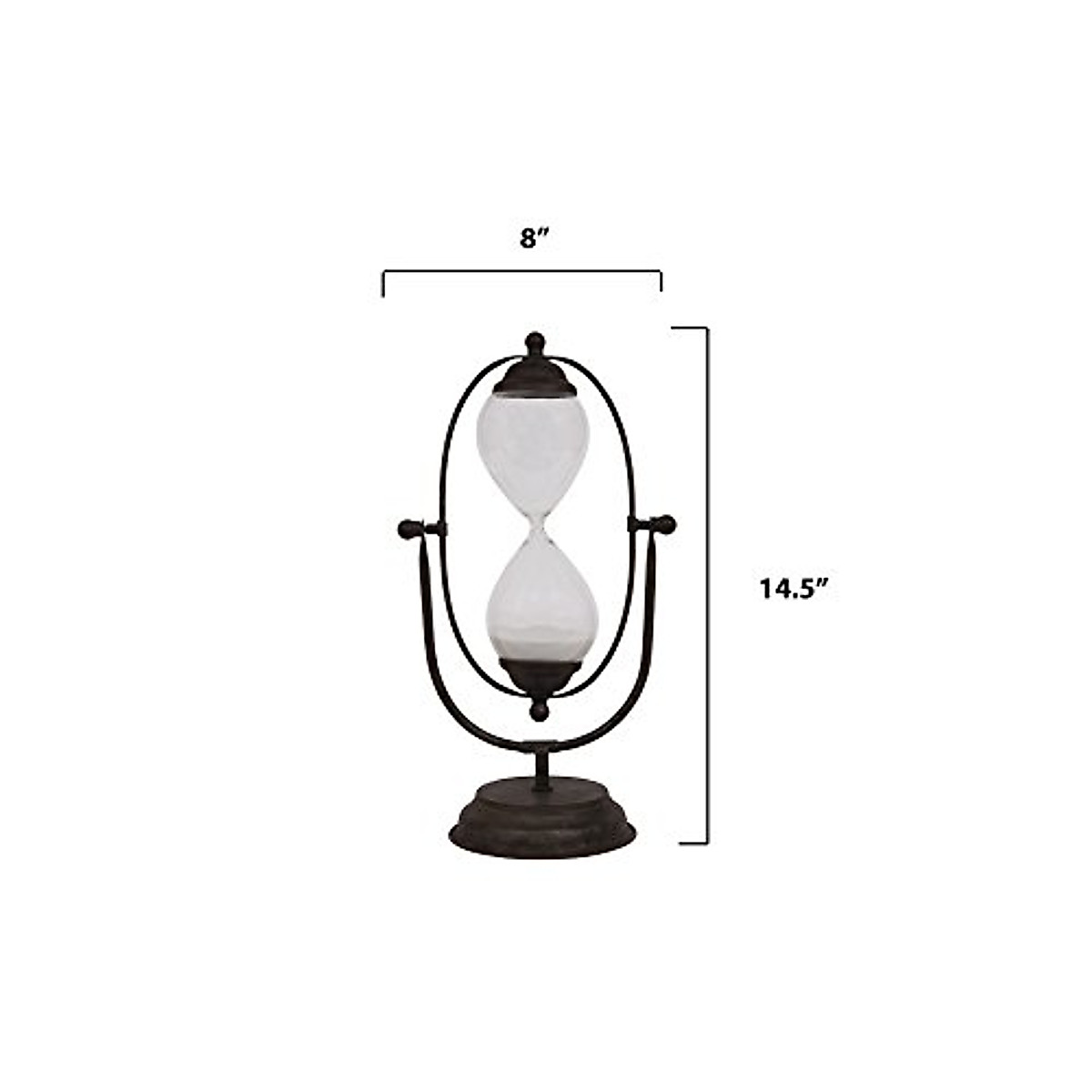 Decorative Metal & Glass Thirty Minute Hourglass