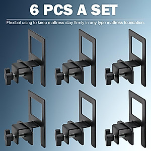 Mattress Slide Stopper Extra Thick Mattress Holder for Metal Bed Frame Non Slip Mattress Gripper Mattress Stoppers to Prevent Sliding 6 Pcs Mattress Gaskets for Twin Full Queen King Bed Frame