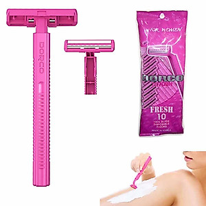 2 Packs 20 Ct Women's Razors Disposable Twin Blade Hair Removal Shaver Pink