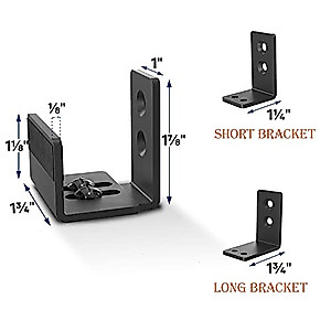 EaseLife Sliding Barn Door Bottom Floor Guide,U Shape,Flexible Adjustable Fit Distance,Flush Flat Bottom Design,Wall Mount System,for Door & Cabinet,Black