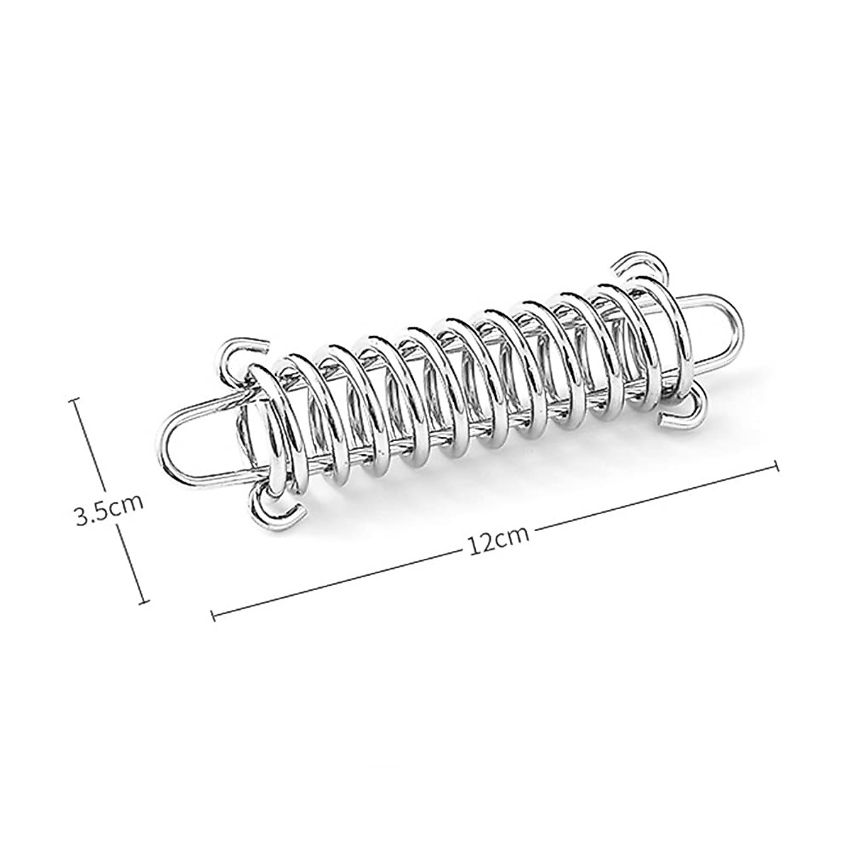 BRYHZKCM 4Pcs Tent Fixed Buckle Wind Rope Buckle Steel Fixed Buckle Tent Wind Spring for Camping Hiking,Chrome Plated Spring for Hammock Chair