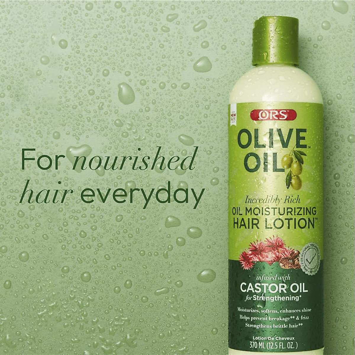 ORS Olive Oil Incredibly Rich Moisturizing Hair Lotion with Castor Oil for Strengthening 8.5 Ounces
