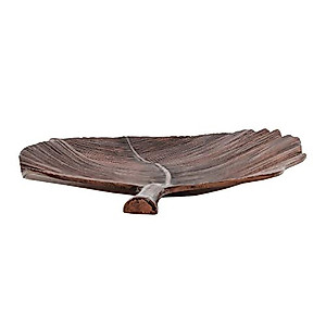 Christopher Knight Home Lyerly Large Leaf Wall Decor, Raw Copper