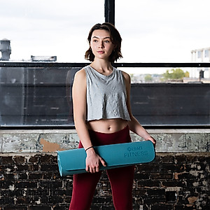 Lomi Fitness Premium Yoga Mat, Non Slip TPE Material for Extra Grip, Extra Padded, Exercise & Fitness, Great for Yoga, Pilates and More, Home & Gym Workouts, Lightweight Includes Free Carrying Strap