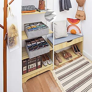 GRANNY SAYS Bundle of 2-Pack Closet Bins with Lids for Storage & 2-Pack Socks Storage Organizers