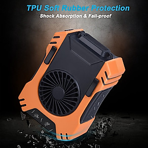 Cadrim Waist Fan, Portable Personal Fan, USB Mini Necklace Fan, Rechargeable Battery Operated Fan, 8000RPM Strong Airflow for Outdoor Camping with LED SOS Function