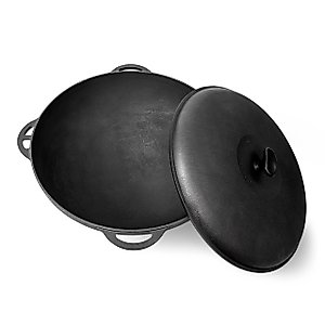 Dutch Oven Pot with Lid Syton 31.7 Quarts (30 L) - Camping Dutch Oven - Cast Iron Cookware Set - Uzbek Kazan Cast Iron – Premium Camping Cookware
