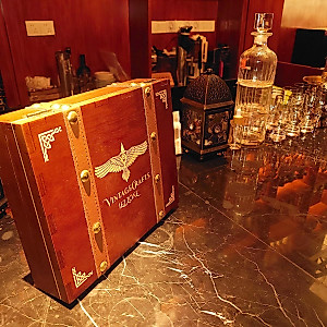 iEZZONE Cocktail Smoker Kit with Torch, Whiskey/Bourbon/Old Fashioned Smoker Kit with Torch,6 Flavor of Wood Chips,Orange/Apple/Oak/Cherry/Walnut/Mesquite,Birthday Gifts for Man,Husband,Dad(No Butane)