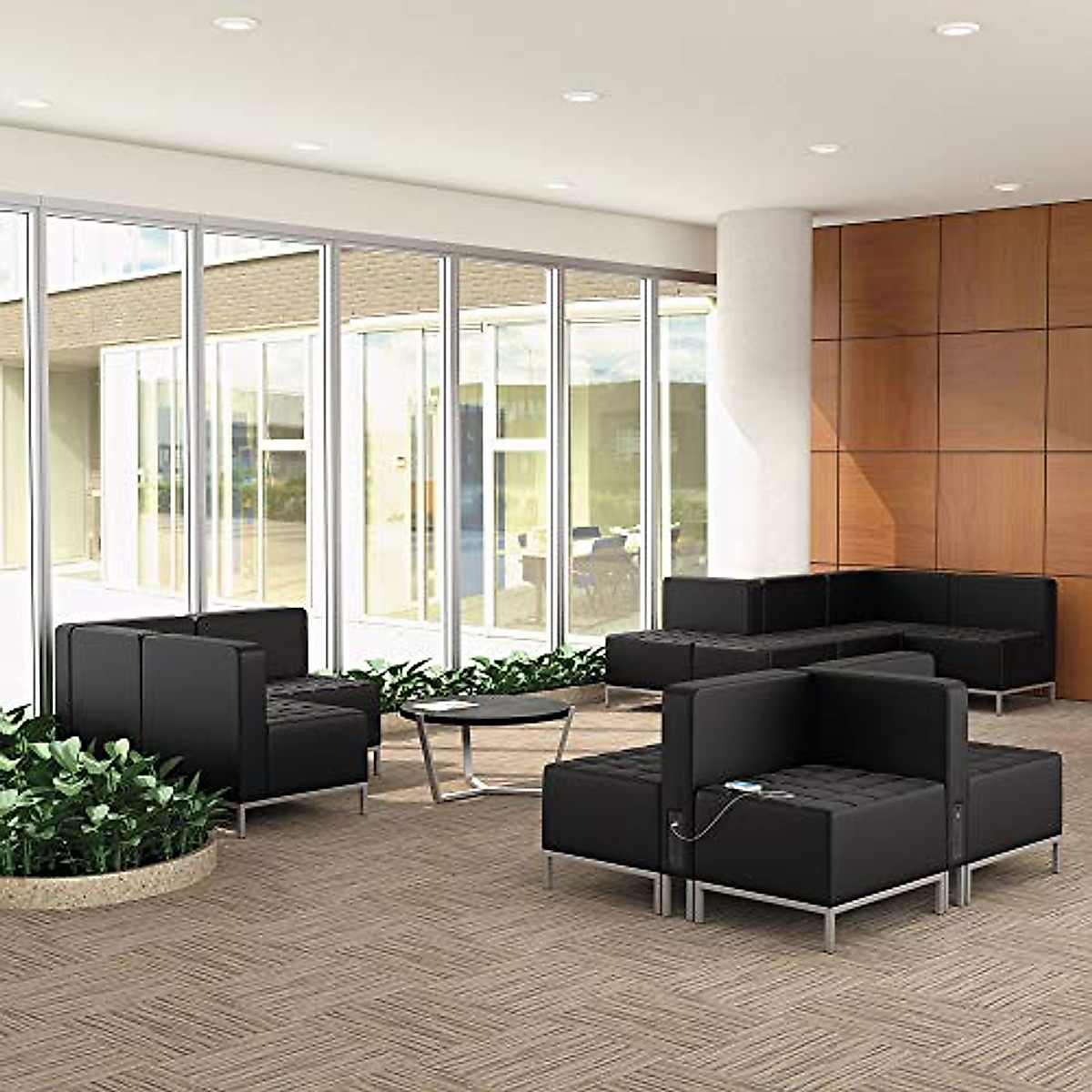 Alera ALEQB8016 Alera Qub Series Corner Sectional, 26 3/8 X 26 3/8 X 30 1/2, Black
