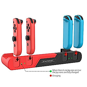 iFCOW Charging Dock with Game Card Slots Compatible with Switch Joy-Cons Console