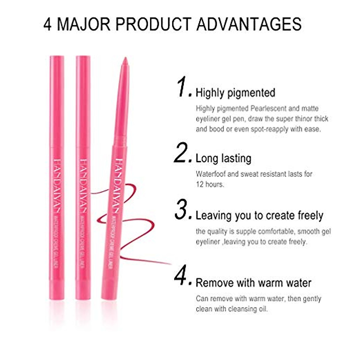 COOSA Waterproof Eye Liner Pencil Set 20 Colors Natural Matte Long Lasting Eyeliners Eye Makeup Pencils,Easy Apply Colored Eyeliner Retractable Eye Makeup Liners and Shadow Pencil for Women