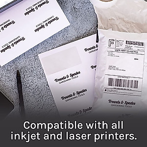 Premium Label Supply White Sticker Address Labels – 2” x 4" – Laser/Inkjet Compatible – (10 Labels/Sheet), 25 Sheets – 250 Total Adhesive Labels