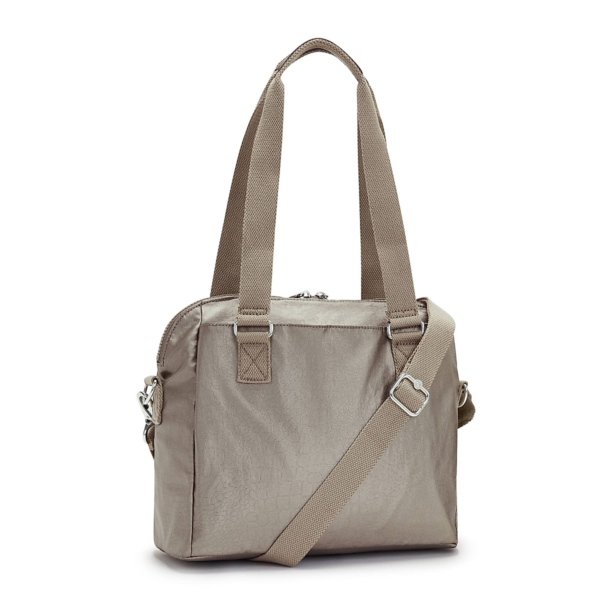 Kipling Felicity Metallic Shoulder Bag Metallic Pewter