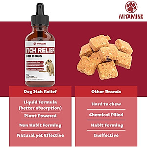 Itch Relief for Dogs | Dog Itch Relief | Helps to Naturally Relieve Itching, Allergies, & More by Improving the Skin & Coat Health | Allergy Relief for Dogs Itching | Dog Itching Skin Relief | 1 fl oz