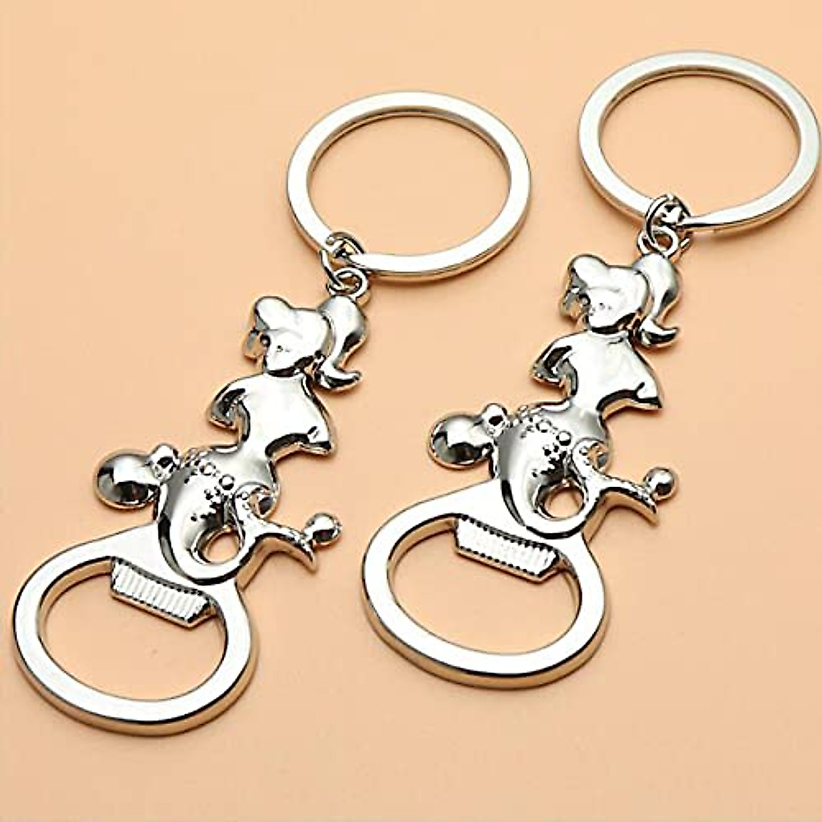 ARFUKA Bottle Opener Keychain Metal Mermaid Pendant Beer Opener Beverage Soda Beer Bartender Bottle Opener Keyring Christmas Birthday Gift for Men and Women