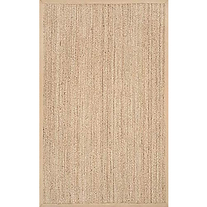 nuLOOM Elijah Natural Seagrass Farmhouse Area Rug, 6' x 9', Beige
