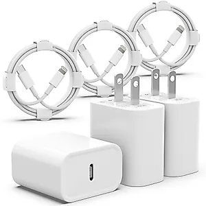3Pack iPhone 14 13 Fast Charger [MFi Certified], iGENJUN 20W PD USB C Wall Charger with 6FT USB C to Lightning Cable Fast Charging Adapter Compatible with iPhone 14/14 Pro Max/13/XS/XR/X-White