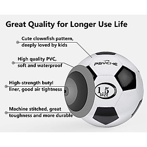 Wisdom Leaves Mini Soccer Ball for Kids/Toddlers,Small Soccer Balls Size 1.5,Baby Toy Balls for Indoor and Outdoor Play Games,Soft and Lightweight（160g）